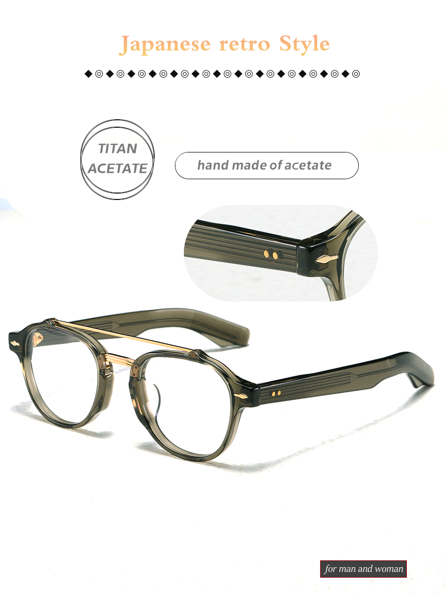 Jacques American Fashion Pilot Style Optical glasses Handmade Acetate ...