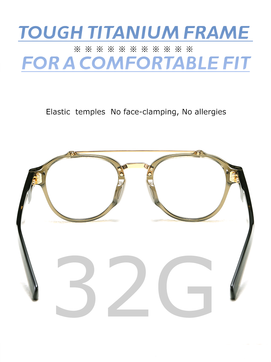 Jacques American Fashion Pilot Style Optical glasses Handmade Acetate ...