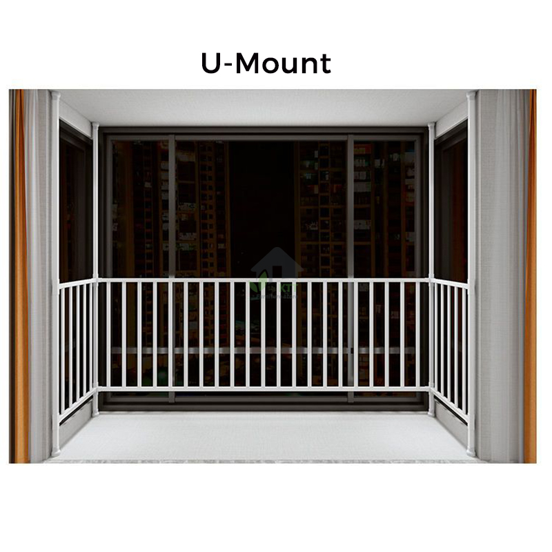 Window guardrail no-punch installation Window protective grating ...