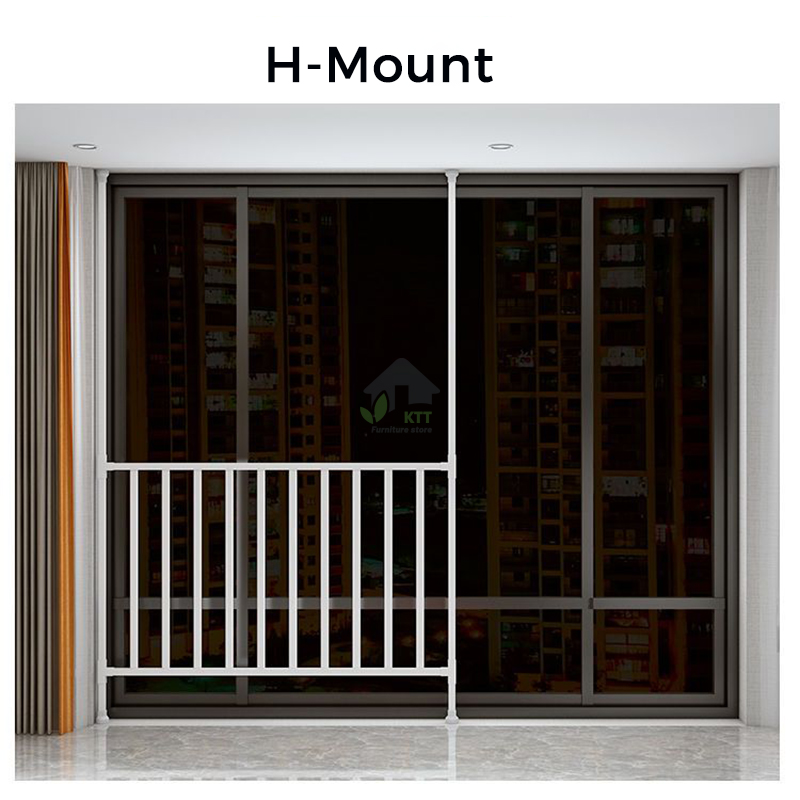 Window guardrail no-punch installation Window protective grating ...