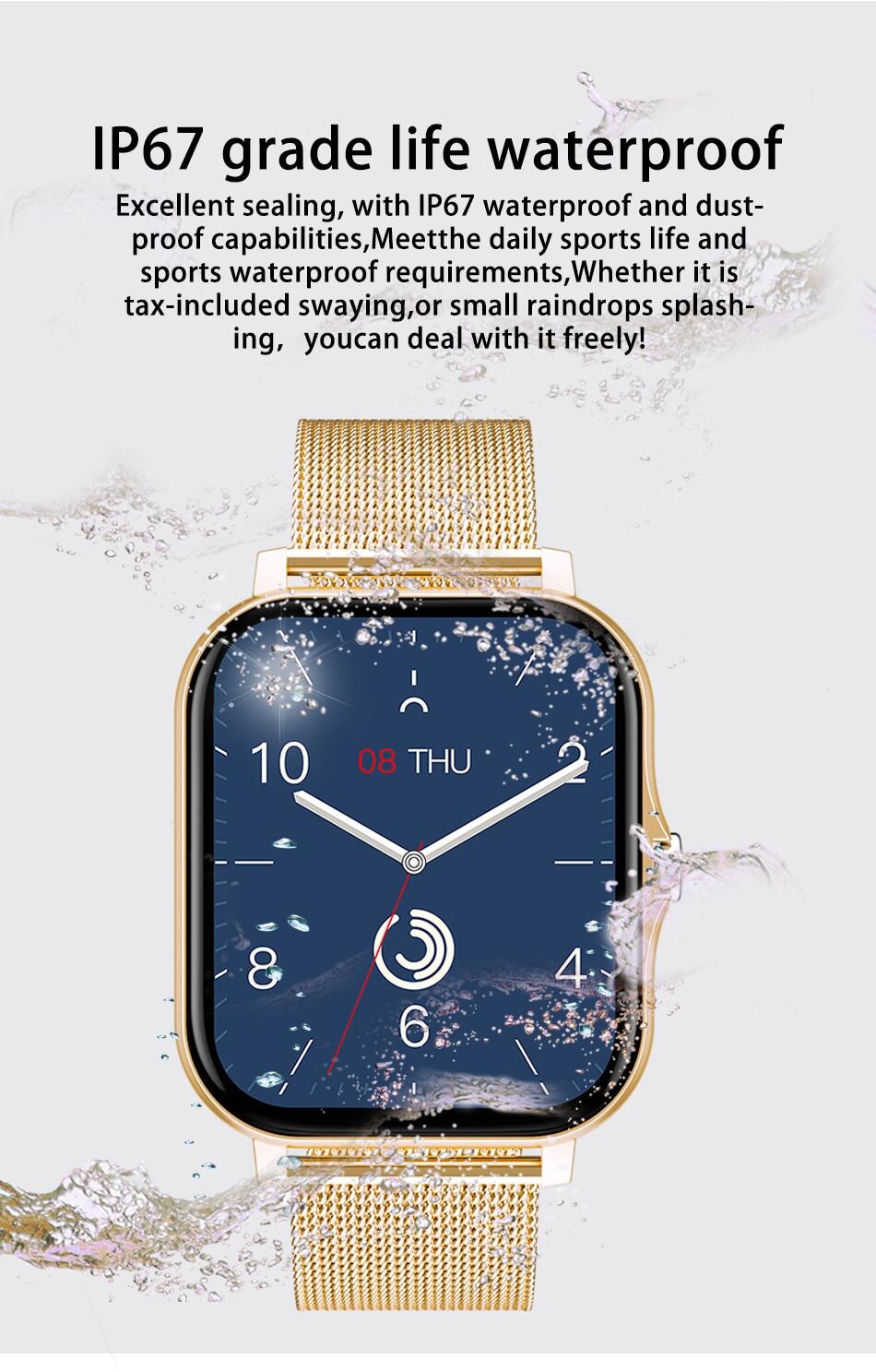 Smart Watch Y13 Waterproof Men Women Fitness Heart Rate Bluetooth Call ...