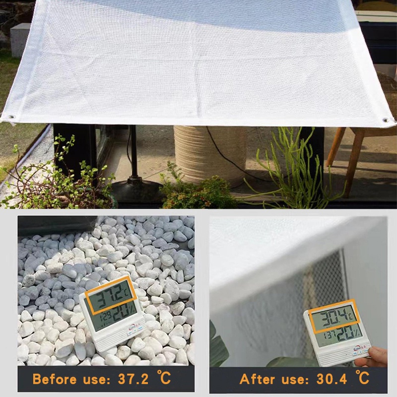 [Ready Stock] Sun Shade Mesh Small size White Sunblock Outdoor Garden ...