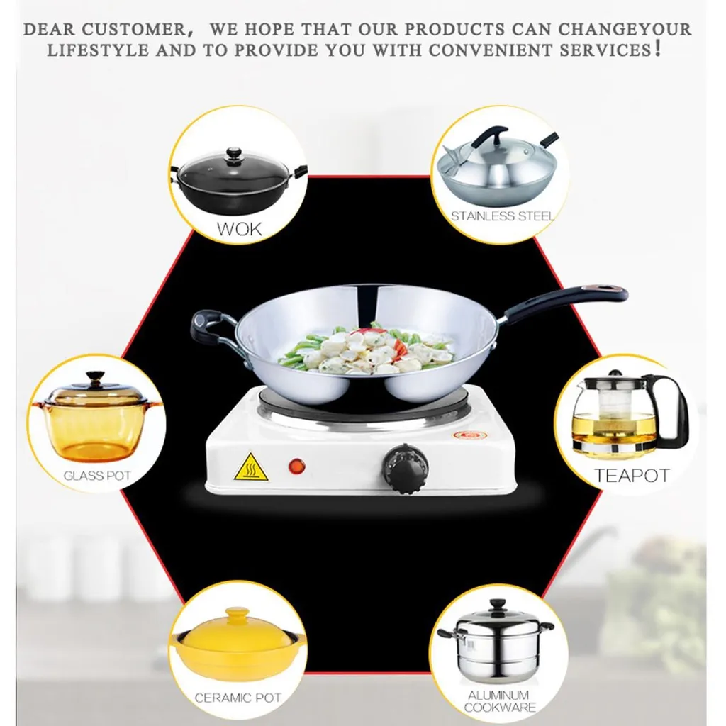 【Malaysia Spot Sale】Electric Stove Cooking 1000W Hot Plate Cookware ...