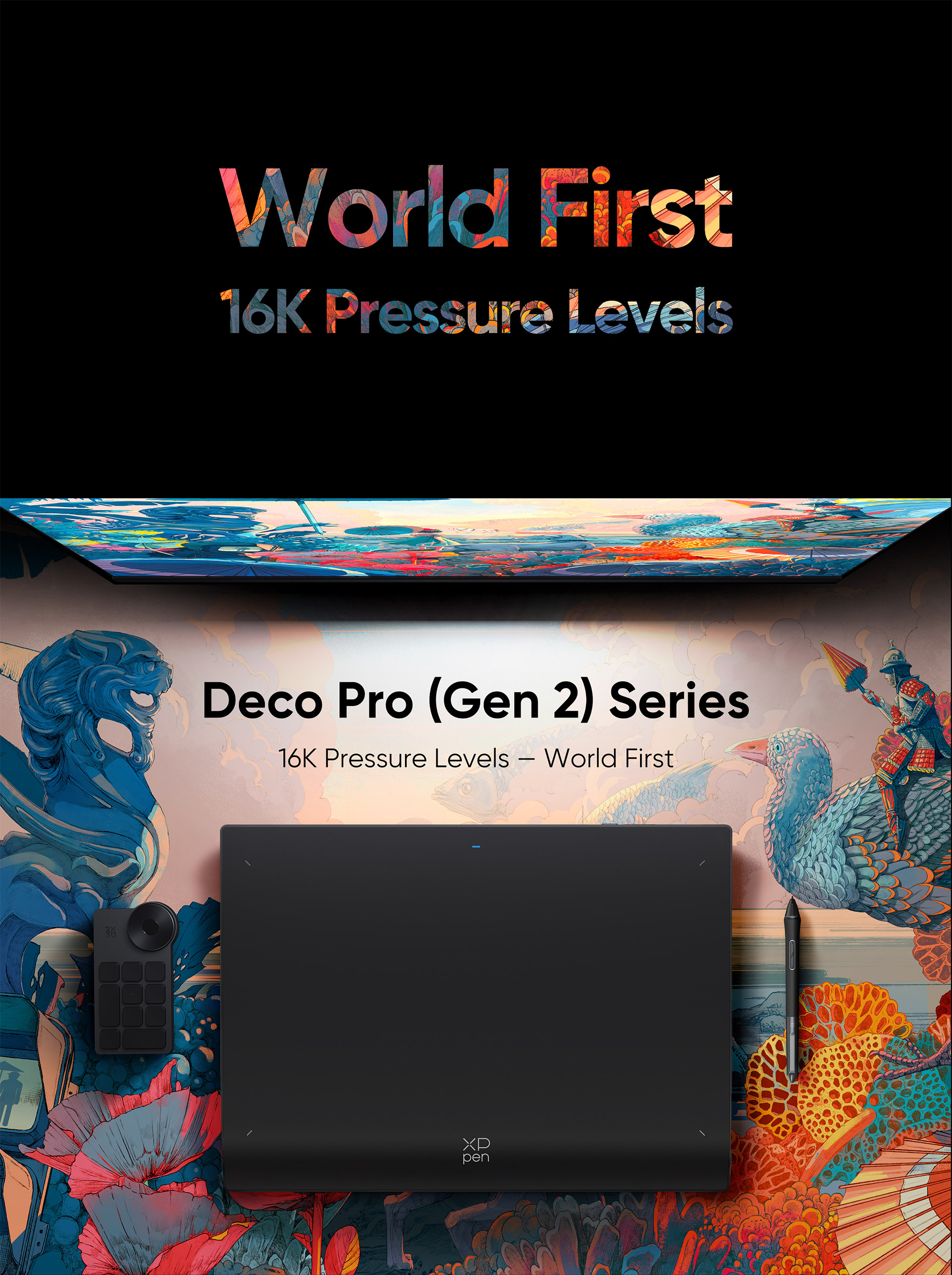 XPPen Deco Pro (Gen 2) Wireless Drawing Tablet Graphic Pen Tablet With ...