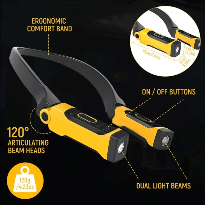 Rechargeable LED Neck Light Book Light for Reading, 2 Modes, Hands-free ...