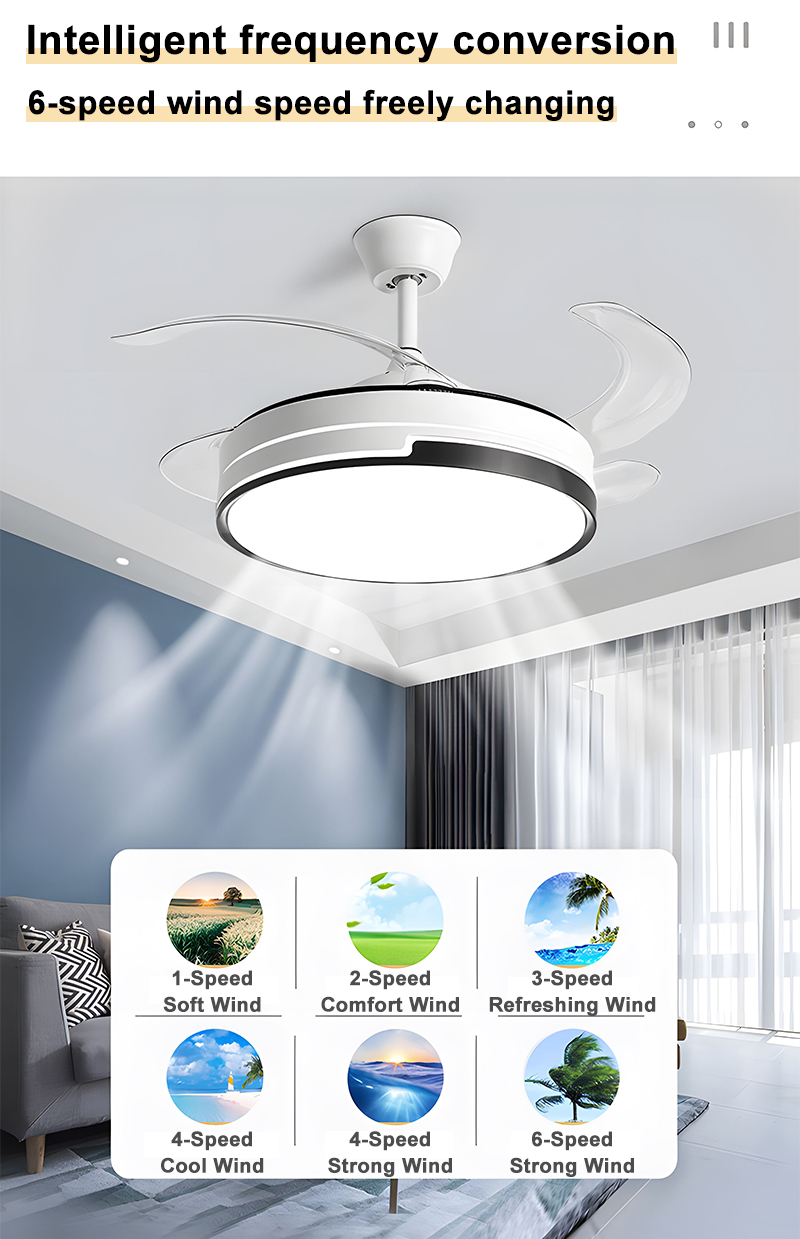 GEJIESE Kipas Siling Ceiling Fan With Light Remote Control Tri-color ...