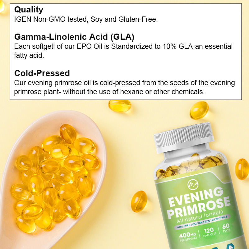 Minch Evening Primrose Oil Capsule 400mg with Naturally Occurring GLA ...