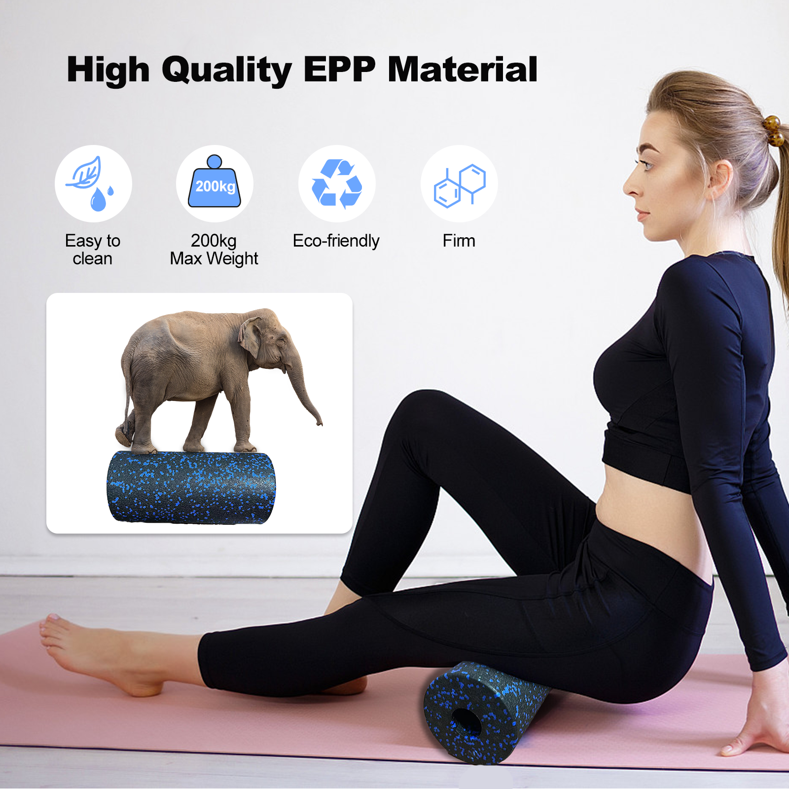 SunnyFit 4 in 1 Foam Roller Set Hollow Yoga Roller EPP Massage Ball ...