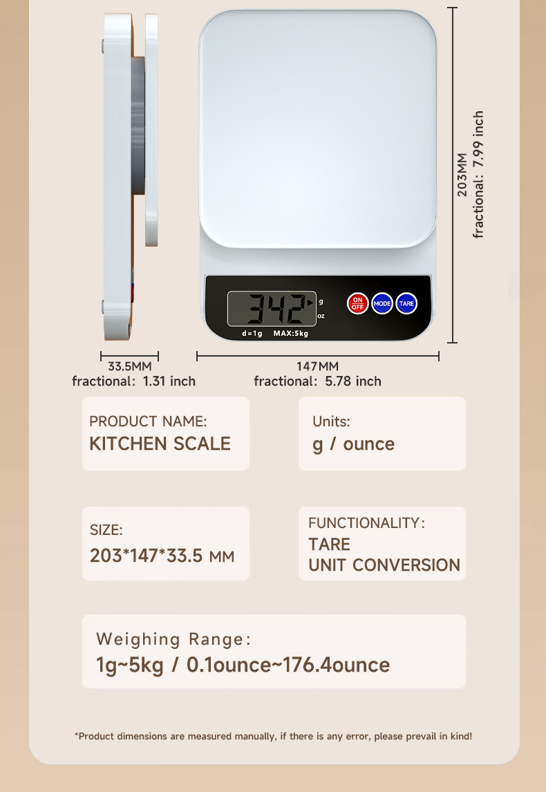Accuway High Precision Kitchen Scale Baking Scale Electronic Scale ...