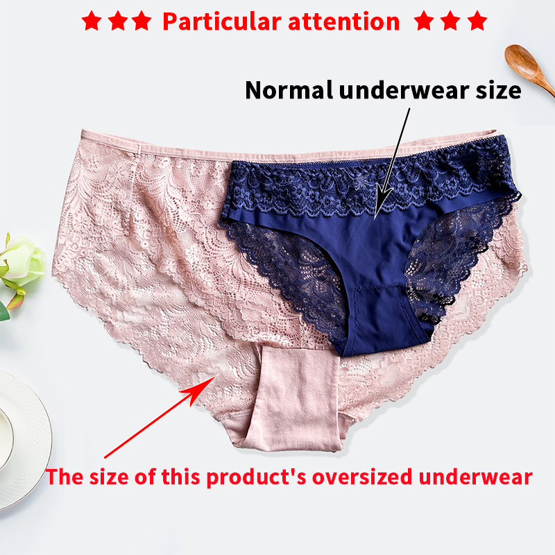 AMVI L-XXXXL Panty Plus Size for Women 8 Colors Lace Panties Ladies Underwear Floral Sexy ...