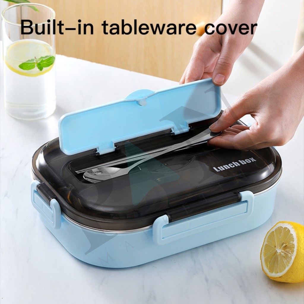 304 Stainless Steel Lunch Box 3Slot Thermal Lunch Box Keep Warm Bento ...