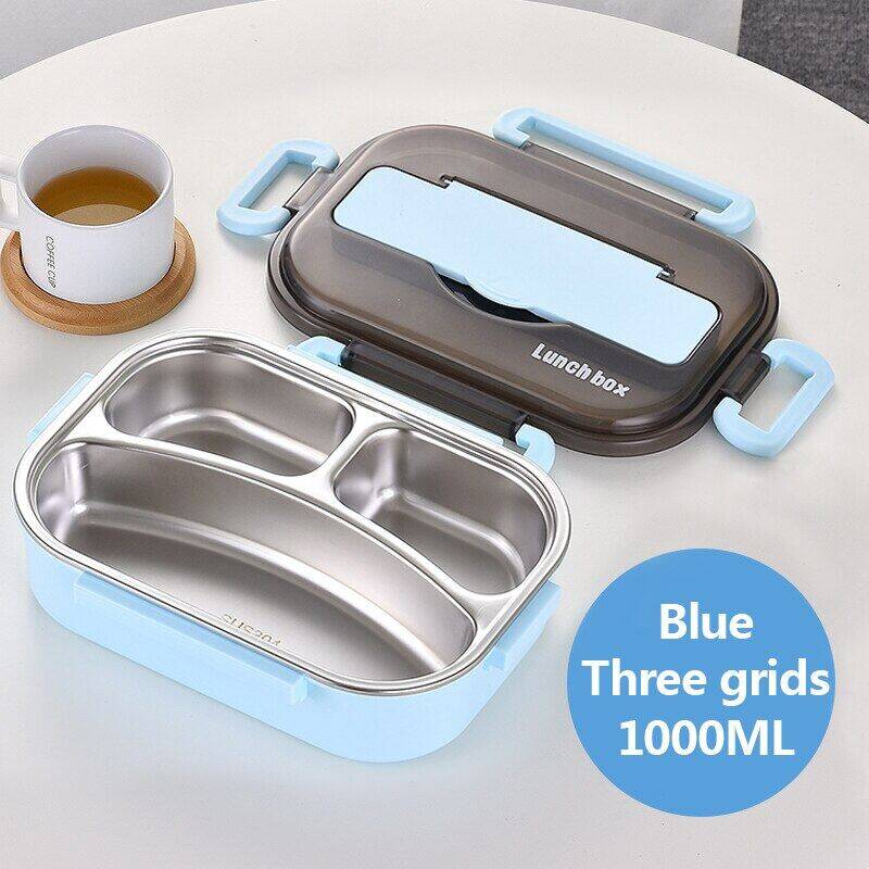 304 Stainless Steel Lunch Box 3Slot Thermal Lunch Box Keep Warm Bento ...