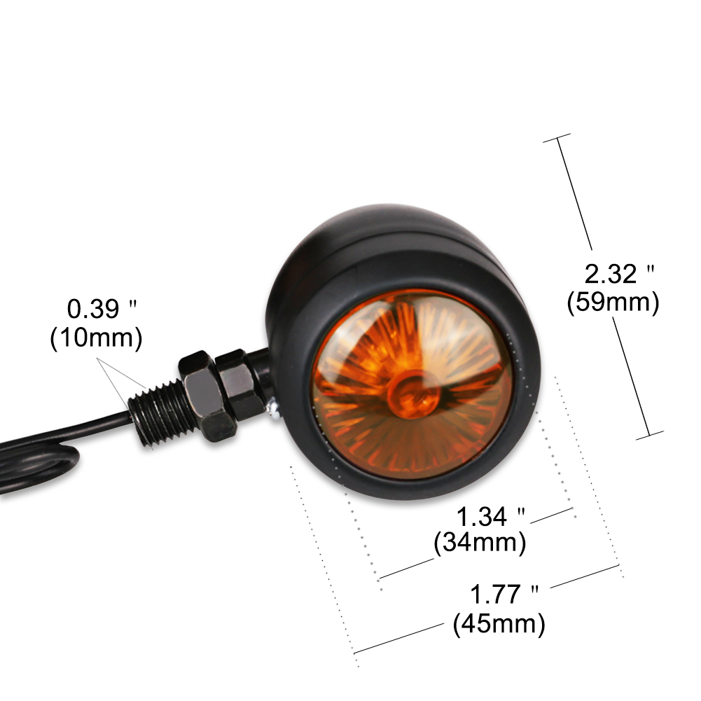 4PCS Motorbike Blinker Headlight Retro Motorcycle Turn Signals ...