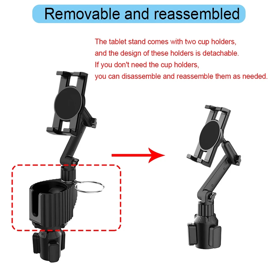Universal 3-in-1 Cup Tablet Holder Mount For 4-16inch 360 Adjustable ...