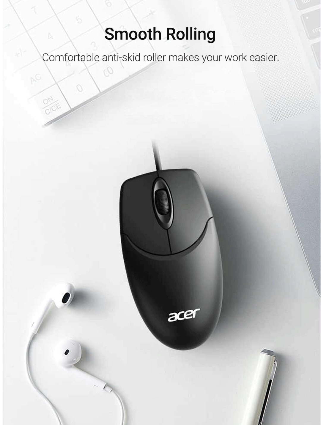 Acer Wired Keyboard and Mouse Combo Full Size 104 Keys Plug and Play ...