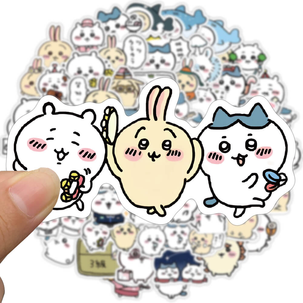 [Large sticker]60pcs Kawaii Chiikawa Stickers Cartoon Decals for ...
