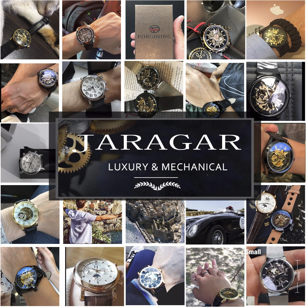 Original JARAGAR Automatic Watch Men's Fashion Luxury Calendar Watch ...