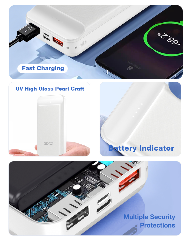 EYD JS40 4 IN 1 Power Bank 20000mAh 2 USB Output 2.1A Powerbank Can ...