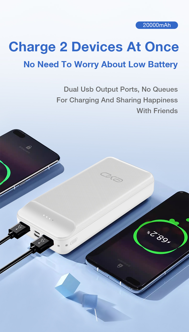 EYD JS40 4 IN 1 Power Bank 20000mAh 2 USB Output 2.1A Powerbank Can ...