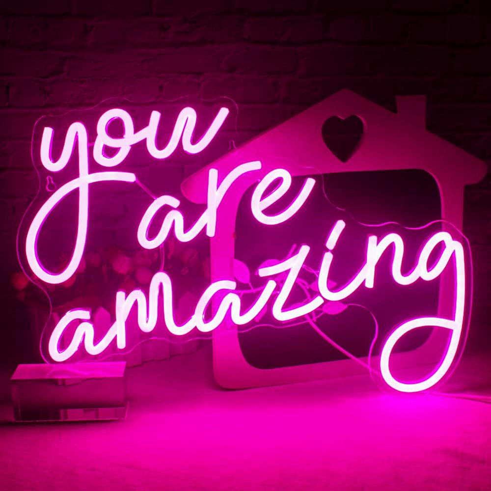 You Are Amazing Neon Sign Light LED Lips Neon Sign for Wall Decor Led ...