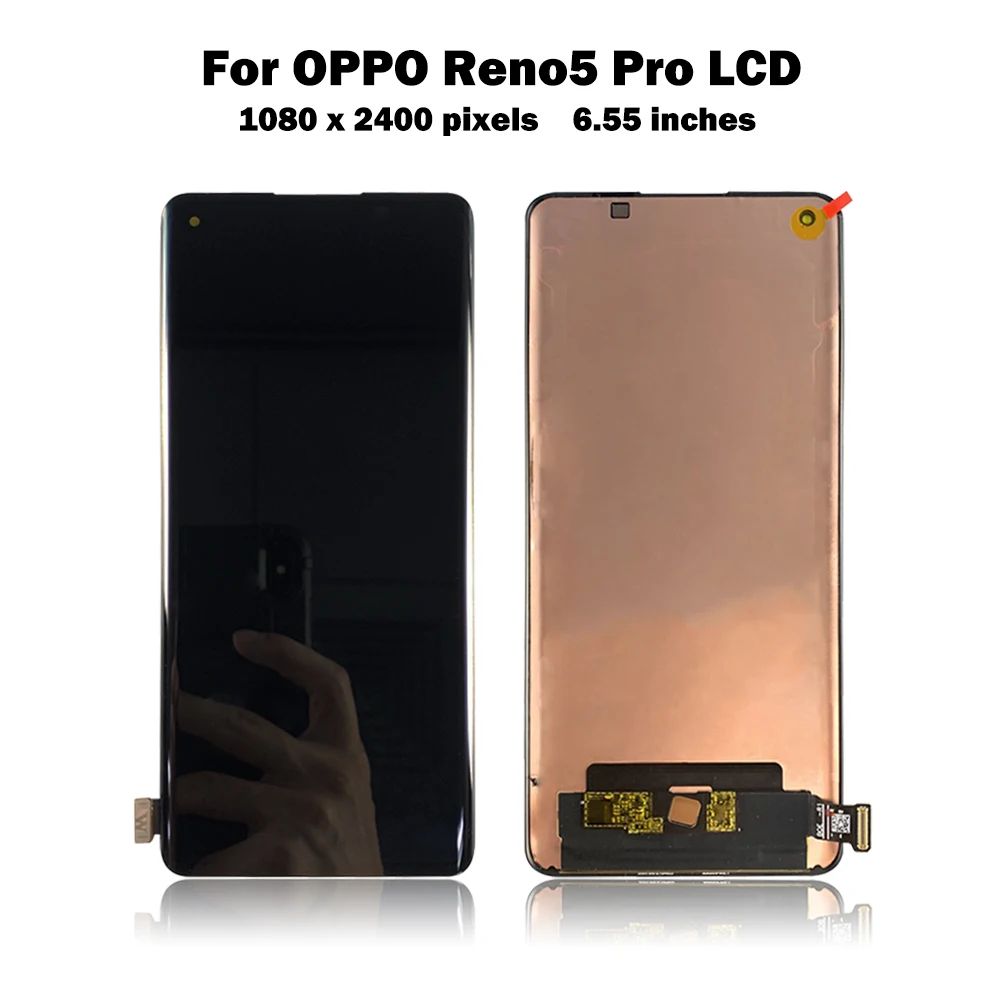 Original AMOLED LCD Display For OPPO Reno 5 Pro 5G LCD Display Touch Screen Digitizer Full Set ...