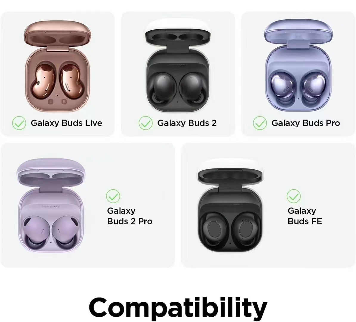 For Galaxy Buds 2 Pro /Pro 2 /Live/FE Case with Lock, Carbon Fiber ...