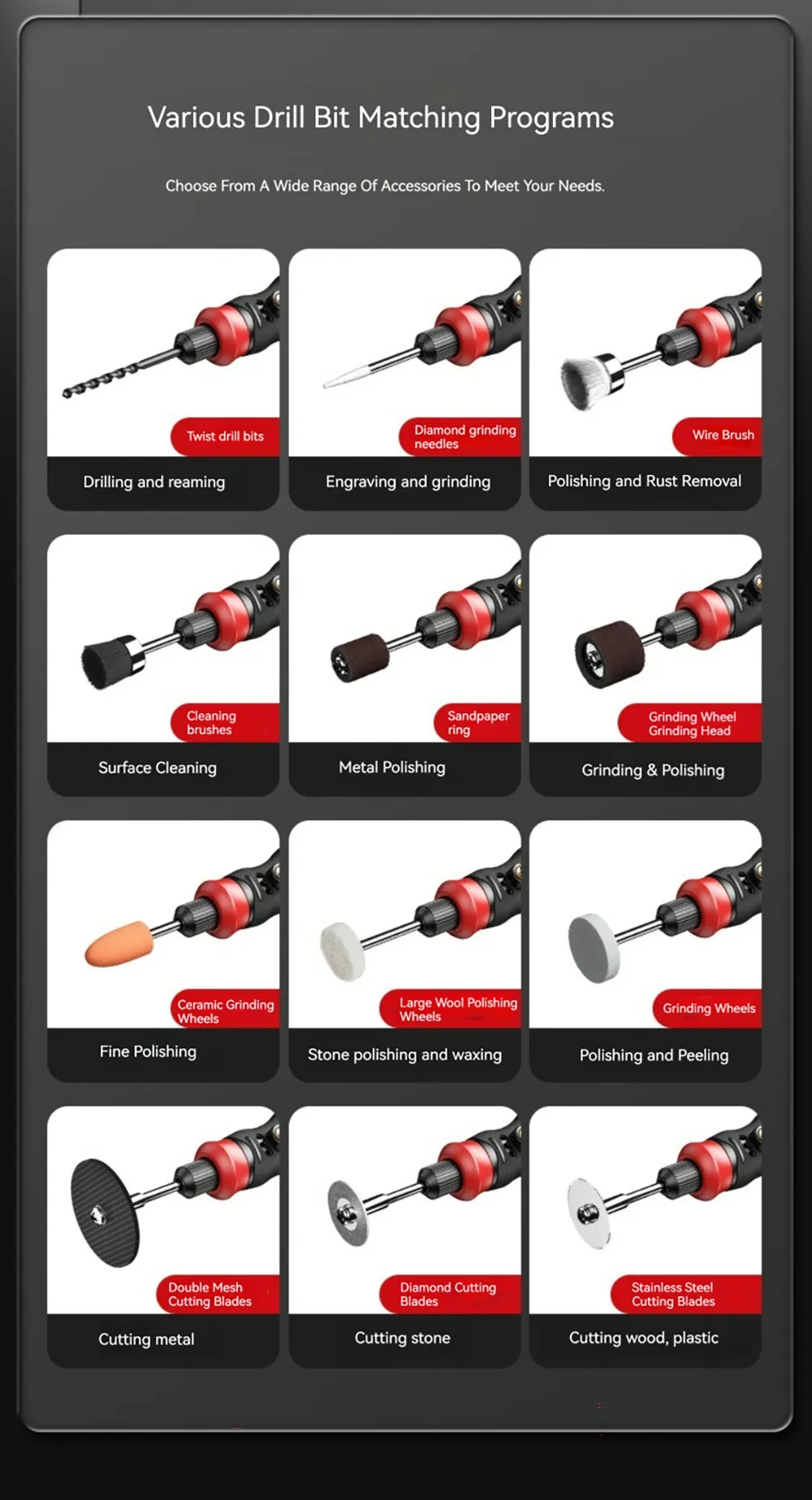 ARIDOO Cordless Electric Drill Engraving Machine Rechargeable Drill ...
