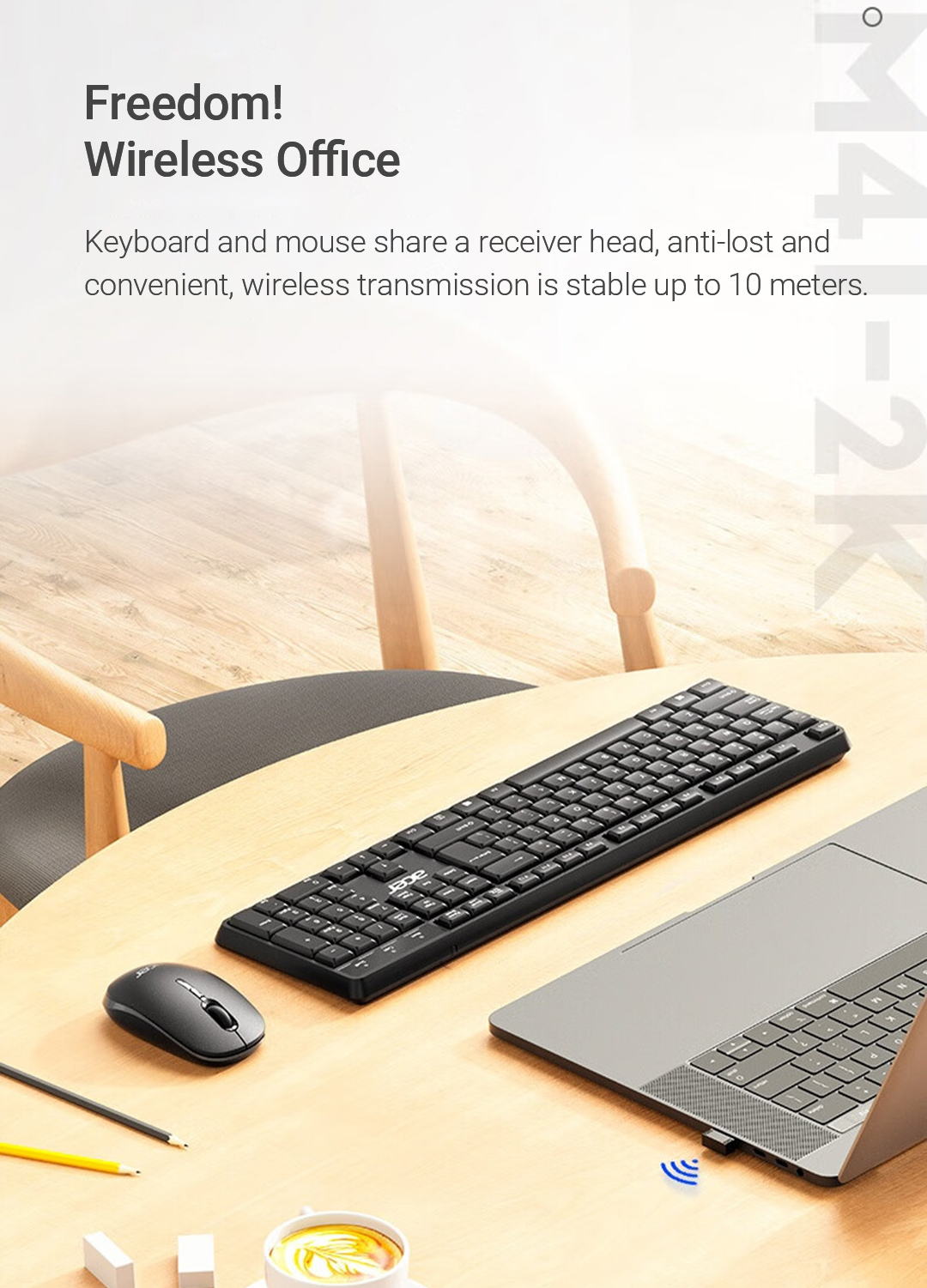 Acer Wireless Keyboard And Mouse Set 2 4g Usb Wireless Connection Full Size Layout Ergonomic