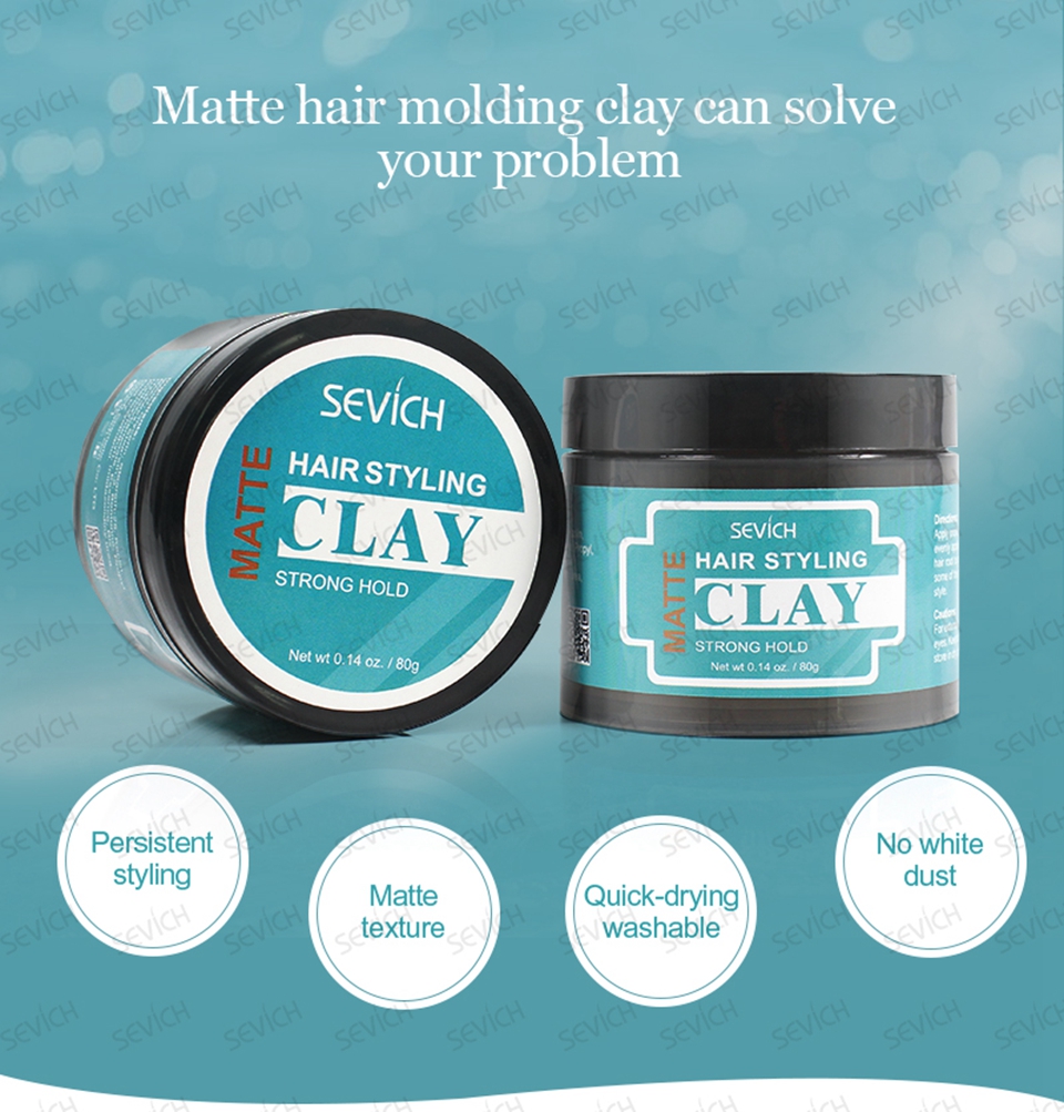 SEVICH Hair Styling Clay Matte Strong Hold Hair Wax (80g) | Shopee Malaysia