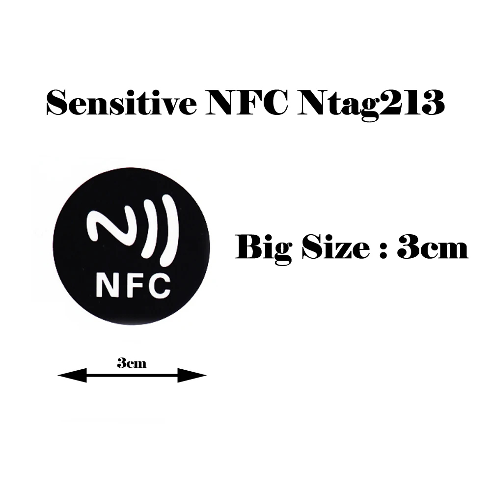 6pcs/lot NFC Tags Stickers NTAG213 Anti Metal RFID adhesive label ...