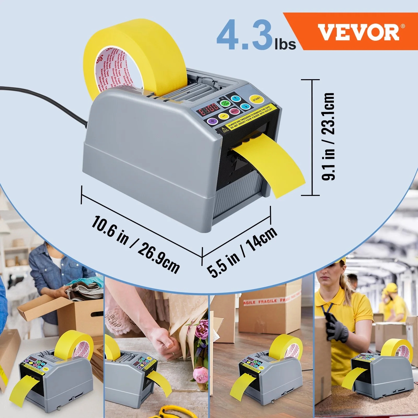ZCUT-9 Automatic Tape Cutting Machine Paper Cutter Tape Cutting Machine ...