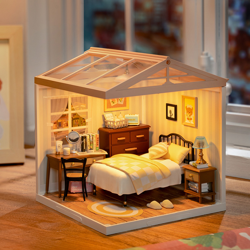 Robotime Rolife DIY Miniature House Super Store Sweet Dream Bedroom ...