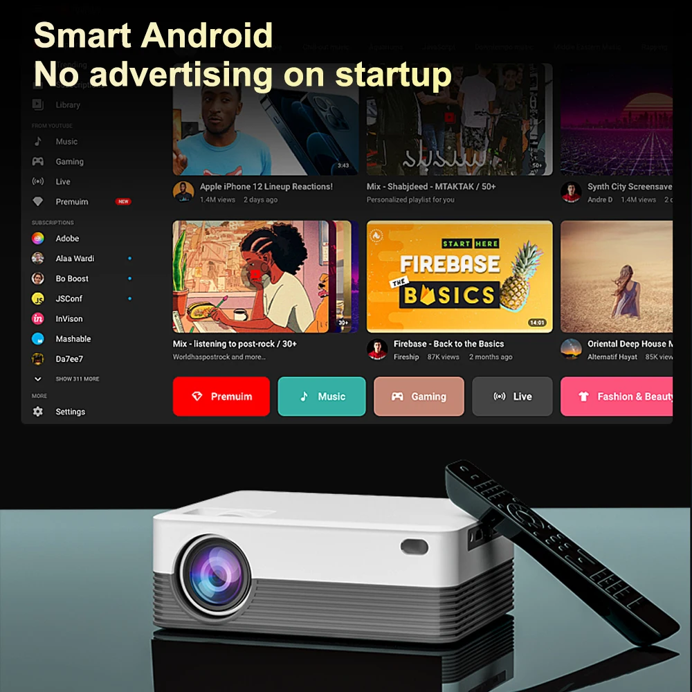 Projector For Phone Portable HDMI Laptop Projector Android Smart ...