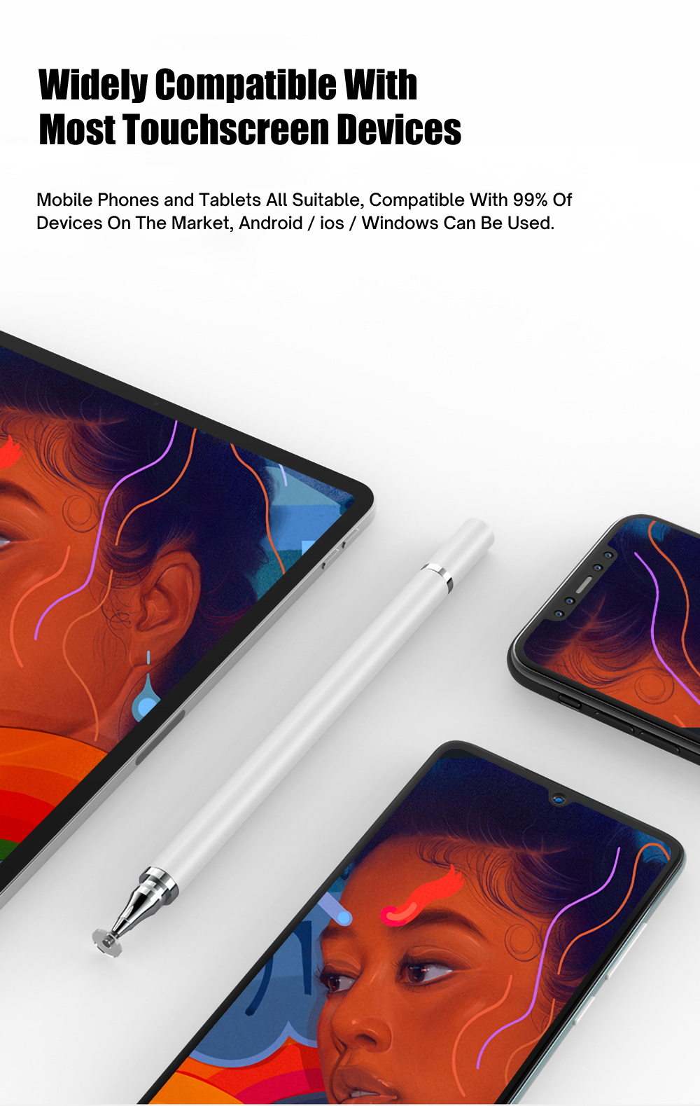 Stylus pen Universal Stylus Drawing Tablet Pens Capacitive Screen Touch ...