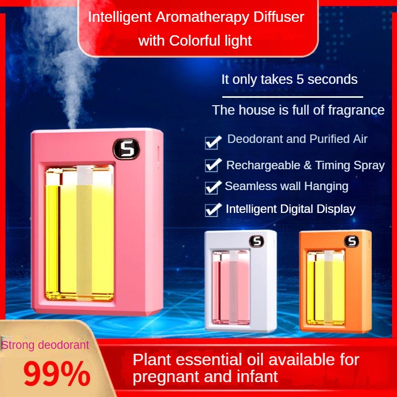 Digital Display Aromatherapy Diffuser Rechargeable Air freshener air ...