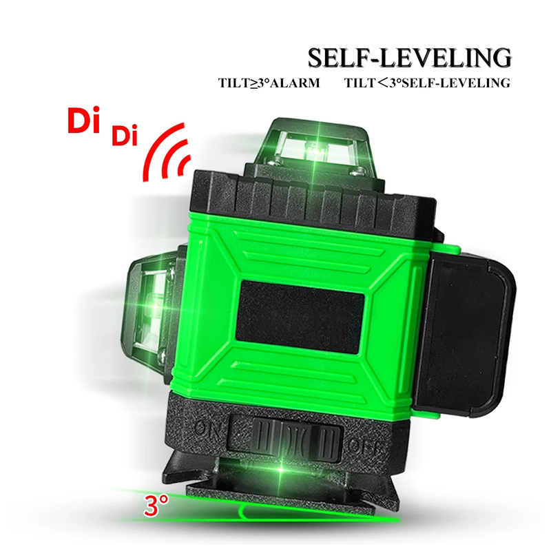 🔥MY STOCK🔥 12/16 Line Laser Level Green Light Self-Leveling 360 ...