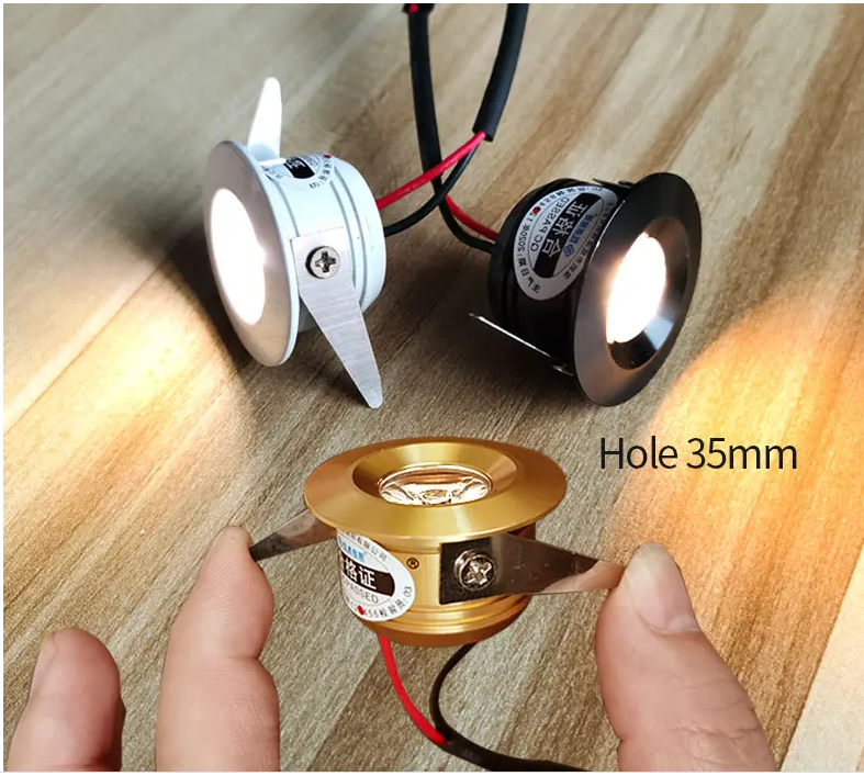【35mm hole】Downlight Mini Spotlight 1w LED Bulb Light Ceiling Room ...