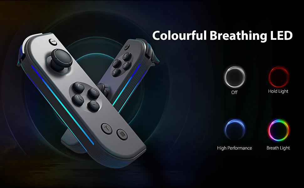 7-Color of Led Joycons Controller for Switch/OLED/Lite,Switch Joy Con ...