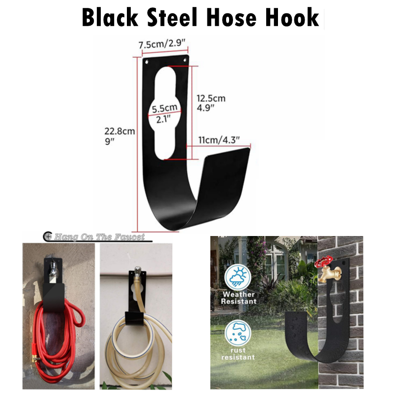 Garden Hose Holder Hook Stainless Steel Heavy Duty Water Hose Storage ...