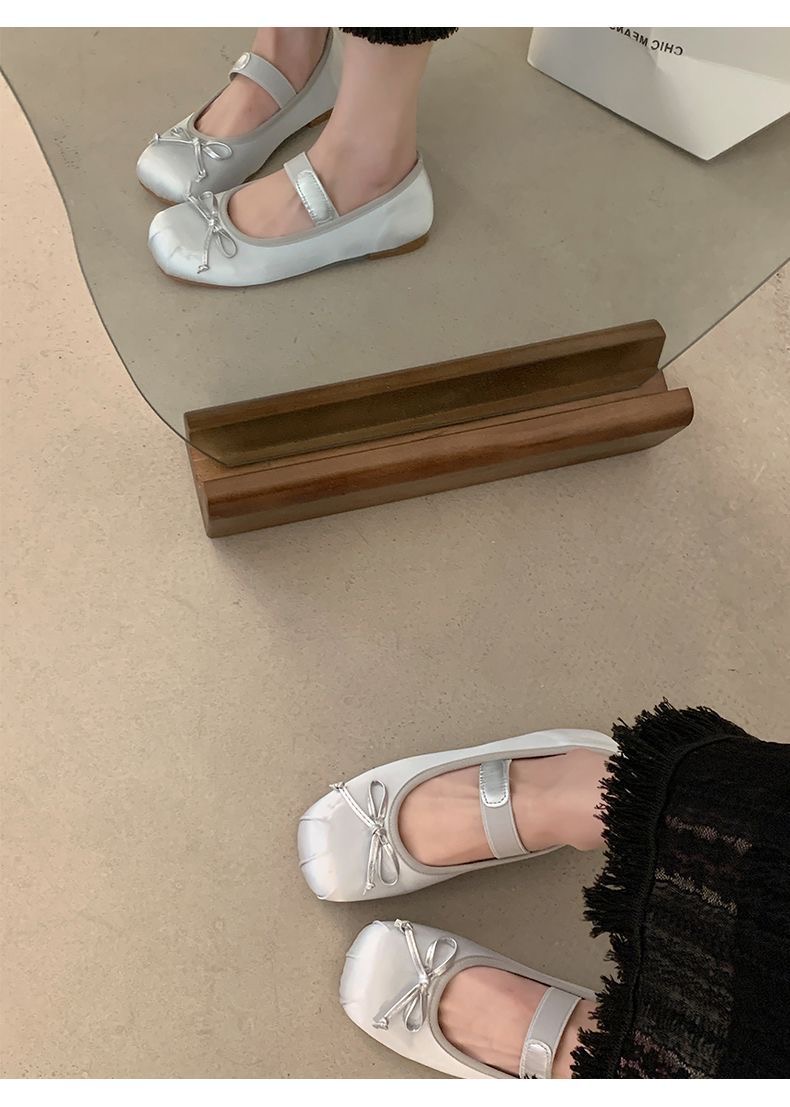 Flat Ballet Shoes Fairy Shoes Spring Summer New Style Summer Satin ...