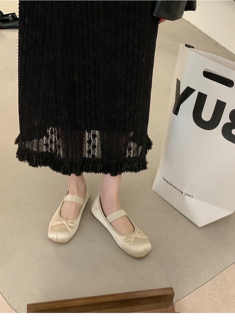 Flat Ballet Shoes Fairy Shoes Spring Summer New Style Summer Satin ...