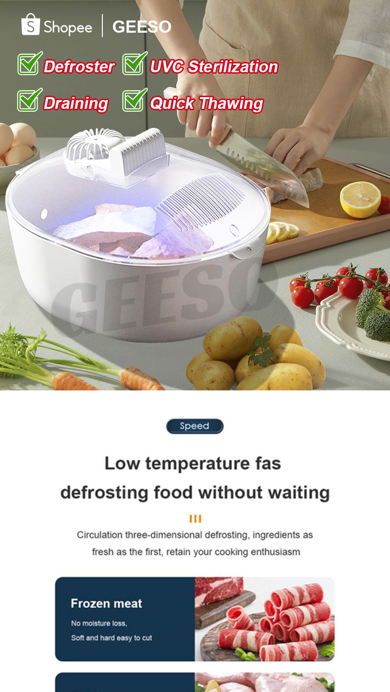 GEESO 4 IN 1 Defroster Multi-Functional Thawer Fast Food Thawing Box ...