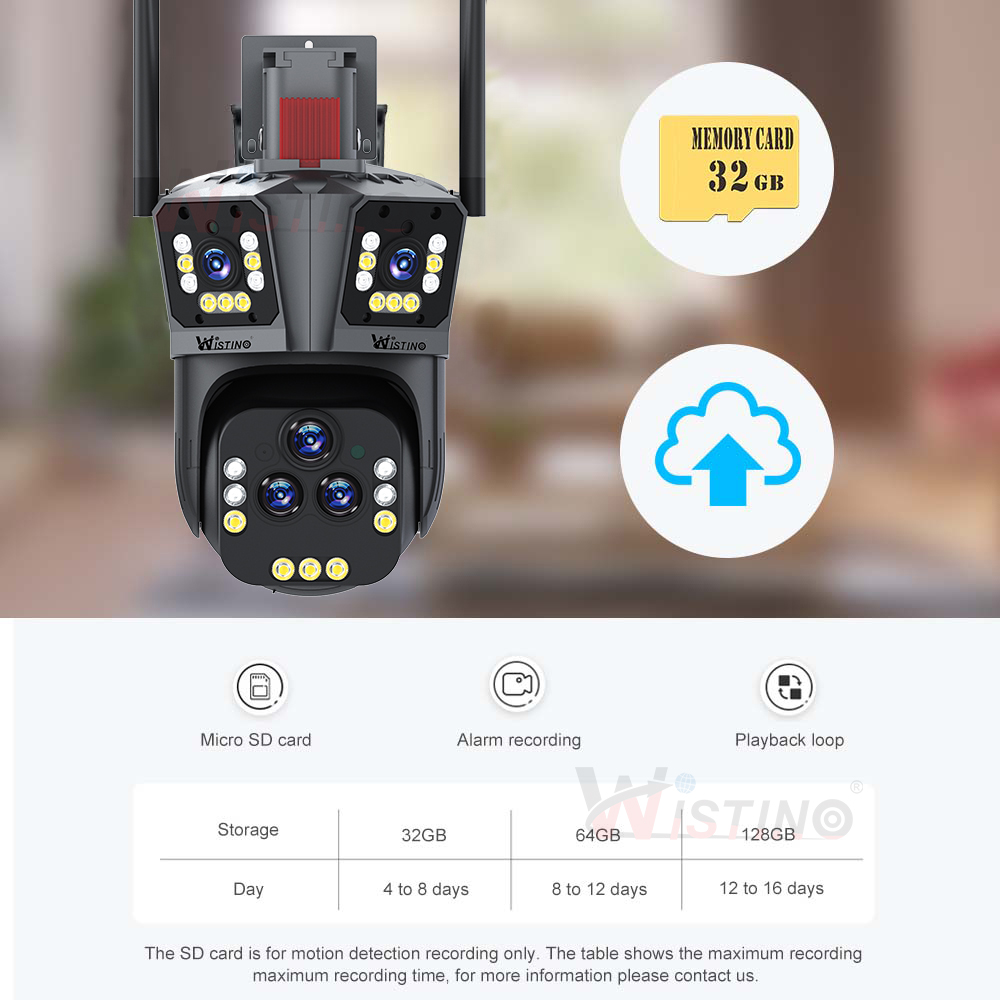 Wistino 10K Outdoor 20X Optical Zoom Surveillance Cctv WIFI Security Camera System 20MP Camera ...