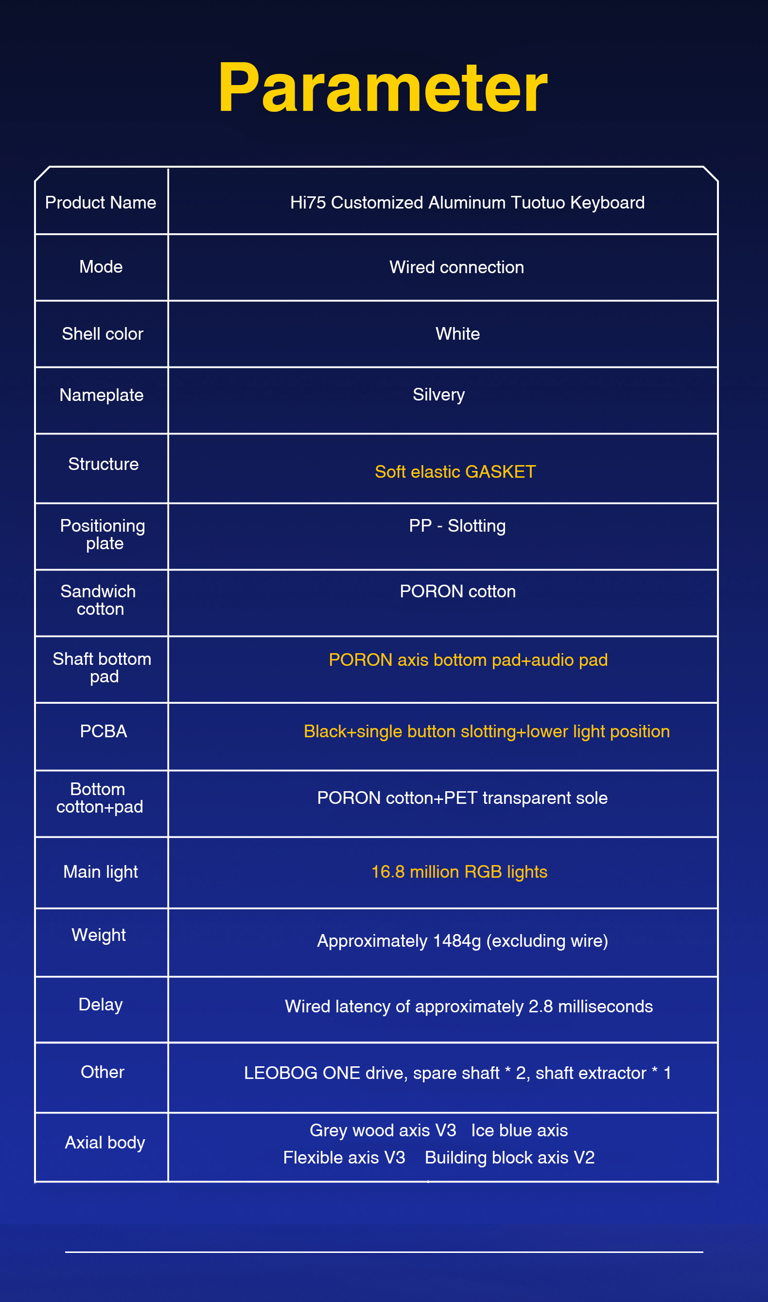 AULA LEOBOG Hi75 75% Mechanical Keyboard 81 Keys Wired Hot Swap RGB ...