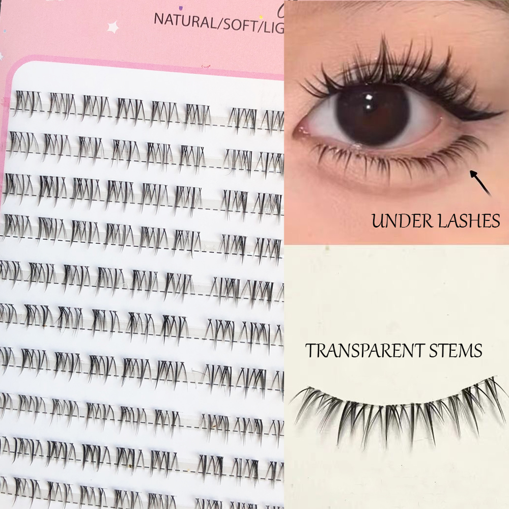 Lvcheryl Under Lashes Natural Lower Eyelashes Extension Bottom Handmade ...