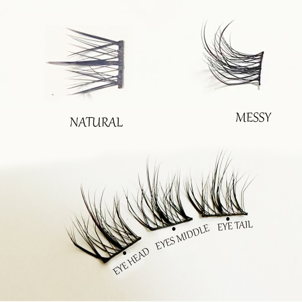 Lvcheryl New Messy Segmented False Eyelashes Extension Reusable Mixed ...