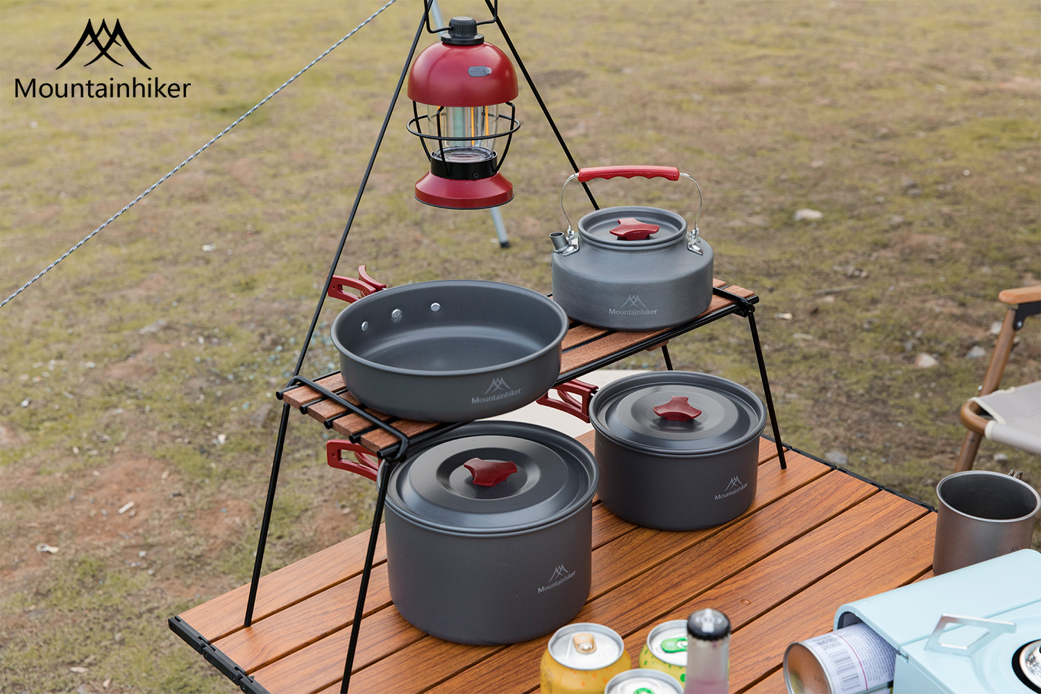 🔥Ready stock🔥MOUNTAINHIKER Camping cookware set 4-in-1 chef outdoor ...