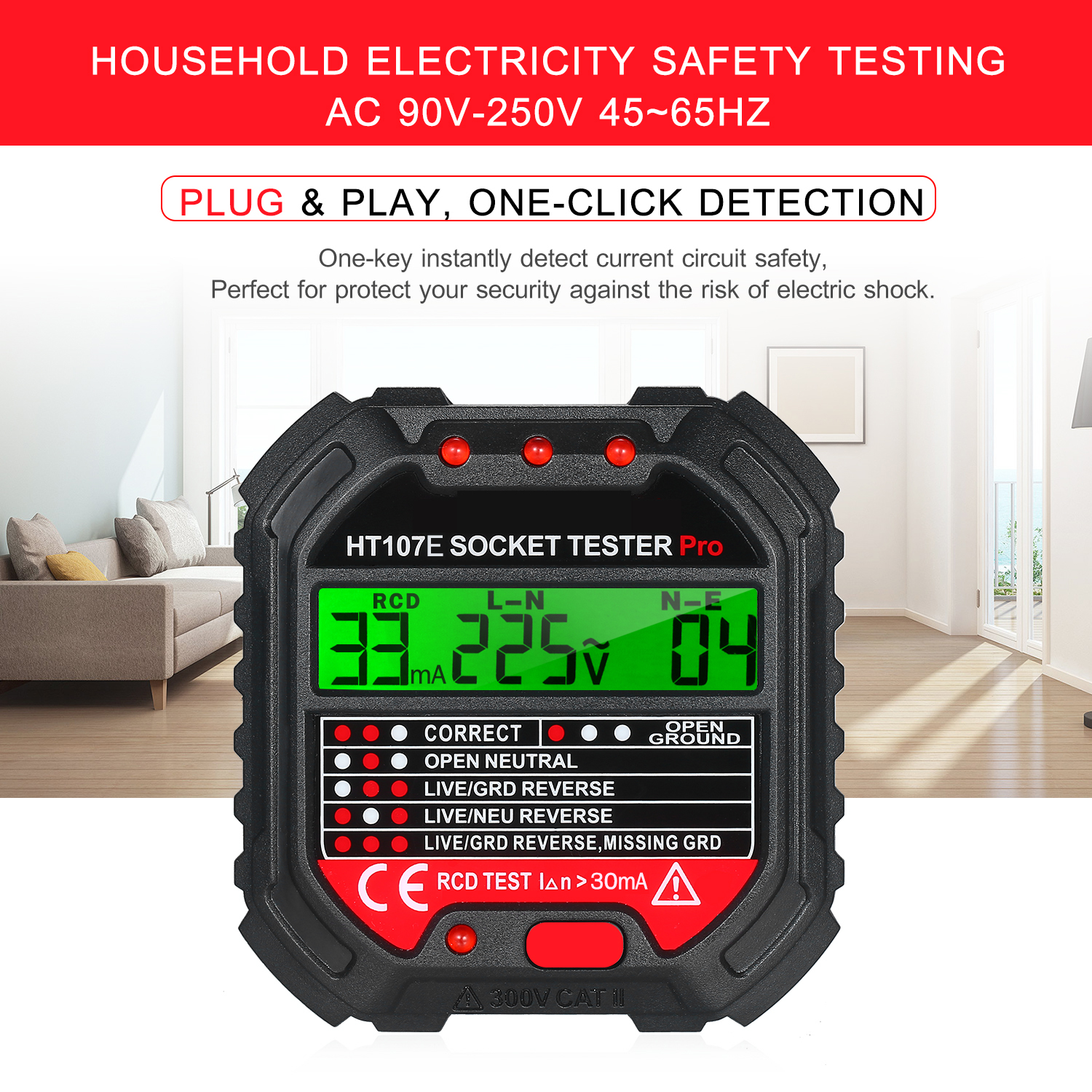 [LOCAL] KKmoon HT107E GFCI Socket Tester Automatic Electric Circuit ...