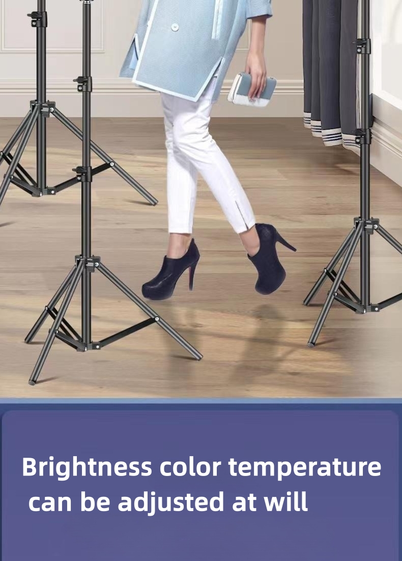 Dimmable LED Light With Stand Studio Video Light Panel Selfie ...