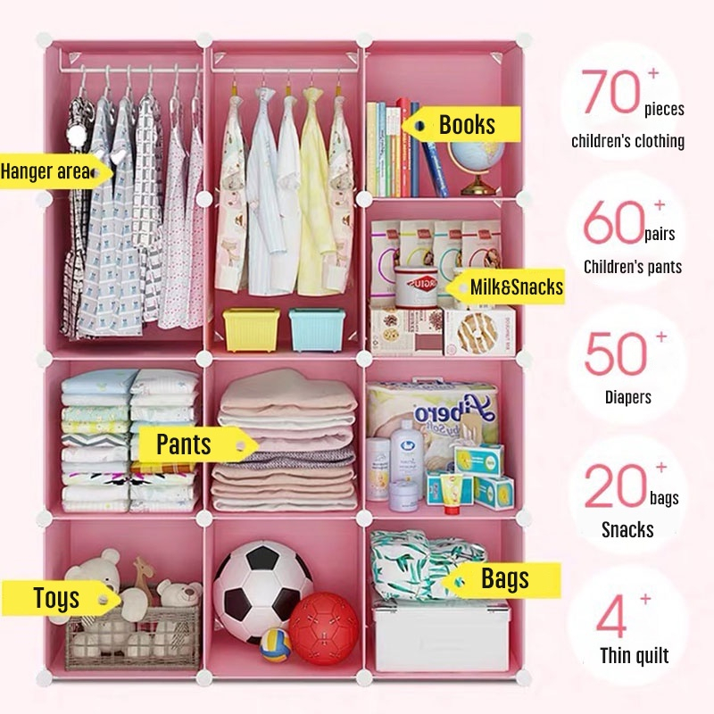 IKEA Almari Baju Budak PP Plastic Home Kids Wardrobe Cartoon Clothes ...